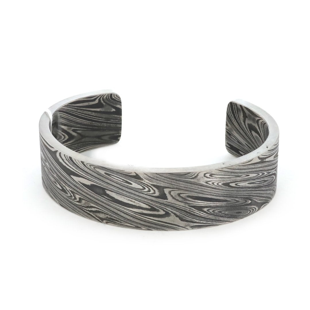 Damascus Steel Cuff Bracelet | Continental Diamond